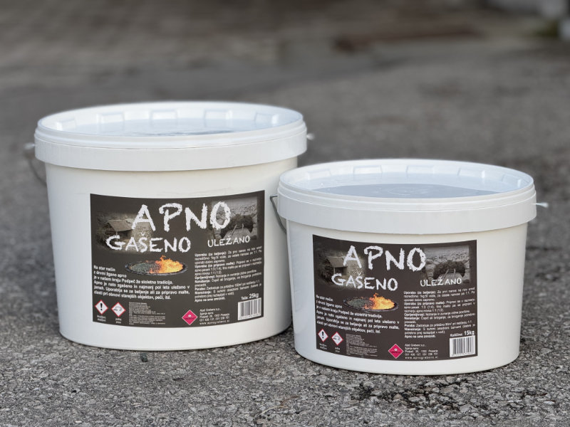 Apno grebenc - Gašeno apno